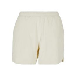 Shorts Urban Classics "Urban Classics Damen Ladies Towel Shorts", Damen, Gr. XS, US-Gr&ouml;&szlig;en, palewei&szlig;, 100% Baumwolle, unifarben, relaxed fit, Hosen Shorts