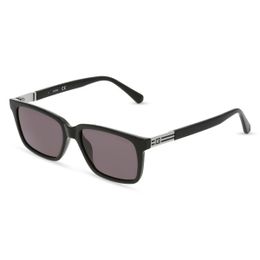 Guess GU00041 | Unisex-Sonnenbrille | Fassung: Vollrand, Quadratisch, Kunststoff, Schwarz | Glasfarbe: Grau
