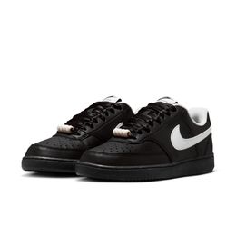 Sneaker Nike Sportswear "W COURT VISION LOW LE", Damen, Gr. 36,5, schwarz, wei&szlig;, Synthetik, Schuhe Sneaker, inspiriert vom Design des Nike Air Force