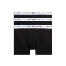 Trunk "3P TRUNK", Jungen, Gr. 140/146, 3 Stk., schwarz, schwarz, schwarz, Jersey, Obermaterial: 95% Baumwolle, 5% Elasthan, Tommy Hilfiger Underwear, k&ouml;rpernah, Unterhosen, mit Logo-Stretchbund