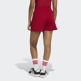 Shorts adidas Sportswear "FUTURE ICONS SMALL LOGO", Damen, Gr. XL, N-Gr, active maroon, normal, gr., Obermaterial: 68% Baumwolle, 32% Polyester, Hosen Shorts