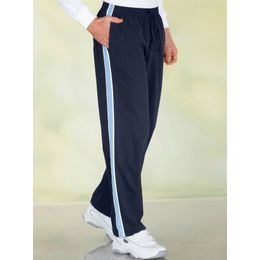 Homewearpants CLASSIC, Herren, Gr. 46, Normalgr&ouml;&szlig;en, blau (marine), 100% Polyester, gemustert, mehrfarbig, lang, Hosen