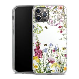 DeinDesign iPhone 12 Pro Max Handy Silikon H&uuml;lle Case transparent Handyh&uuml;lle Meadow Nature Flowers Silikon Case