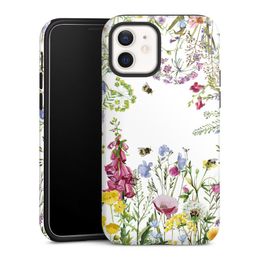 DeinDesign iPhone 12 mini Handy Panzer Handyh&uuml;lle robuste Outdoor H&uuml;lle Schutzh&uuml;lle gl&auml;nzend Meadow Nature Flowers Tough Case
