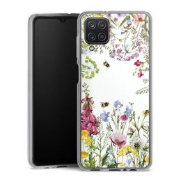 DeinDesign Galaxy A12 Handy Silikon H&uuml;lle Case transparent Handyh&uuml;lle Nature Flowers Meadow Silikon Case