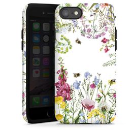DeinDesign iPhone SE (2022) Handy Panzer Handyh&uuml;lle robuste Outdoor H&uuml;lle Schutzh&uuml;lle matt Nature Flowers Meadow Tough Case