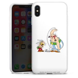DeinDesign iPhone Xs Max Handy Silikon H&uuml;lle Case transparent Handyh&uuml;lle Obelix Official Licensed Product Asterix Silikon Case