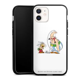 DeinDesign iPhone 12 mini Handy Silikon H&uuml;lle Case schwarz Handyh&uuml;lle Obelix Official Licensed Product Asterix