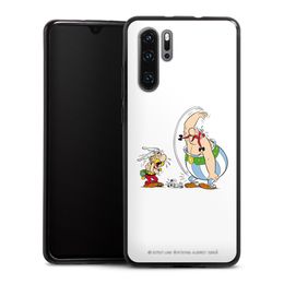 DeinDesign Huawei P30 Pro Handy Silikon H&uuml;lle Case schwarz Handyh&uuml;lle Obelix Official Licensed Product Asterix
