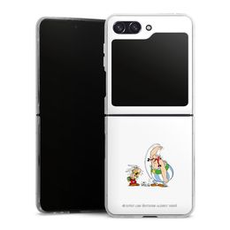 DeinDesign Galaxy Z Flip 5 Handy Hard Case Schutzh&uuml;lle transparent Smartphone Handy H&uuml;lle Official Licensed Product Obelix Asterix Hard Case