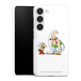 DeinDesign Galaxy S23 Handy Premium Case Smartphone Handyh&uuml;lle Schutzh&uuml;lle matt Obelix Official Licensed Product Asterix Premium Case