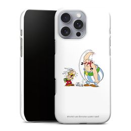 DeinDesign iPhone 16 Pro Max Handy Premium Case Smartphone Handyh&uuml;lle Schutzh&uuml;lle gl&auml;nzend Obelix Official Licensed Product Asterix Premium Case