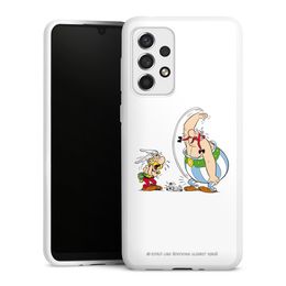 DeinDesign Galaxy A33 5G Handy Silikon H&uuml;lle Case wei&szlig; Handyh&uuml;lle Obelix Official Licensed Product Asterix Silikon Case