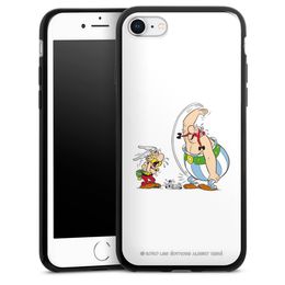DeinDesign iPhone SE (2020) Handy Slim Case extra d&uuml;nn Silikon Handyh&uuml;lle schwarz H&uuml;lle Official Licensed Product Obelix Asterix Silikon Slim Case