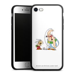 DeinDesign iPhone SE (2020) Handy Premium Silikon H&uuml;lle Handyh&uuml;lle schwarz Case Official Licensed Product Obelix Asterix Silikon Premium Case