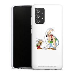 DeinDesign Galaxy A52s 5G Handy Silikon H&uuml;lle Case wei&szlig; Handyh&uuml;lle Obelix Official Licensed Product Asterix Silikon Case