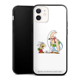 DeinDesign iPhone 12 mini Handy Slim Case extra d&uuml;nn Silikon Handyh&uuml;lle schwarz H&uuml;lle Obelix Official Licensed Product Asterix Silikon Slim Case