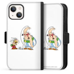 DeinDesign Galaxy A51 Handy Klapph&uuml;lle Handyh&uuml;lle aus Kunst Leder schwarz Flip Case Obelix Official Licensed Product Asterix Sideflip mit Lasche