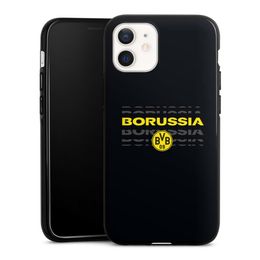 DeinDesign iPhone 12 mini Handy Silikon H&uuml;lle Case schwarz Handyh&uuml;lle Official Licensed Product Bvb Borussia Dortmund