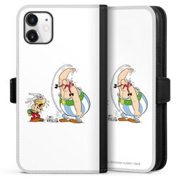 DeinDesign iPhone 11 Handy Klapph&uuml;lle Handyh&uuml;lle aus Kunst Leder schwarz Flip Case Obelix Official Licensed Product Asterix Sideflip mit Lasche