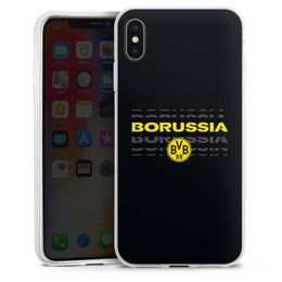 DeinDesign iPhone Xs Max Handy Silikon H&uuml;lle Case transparent Handyh&uuml;lle Official Licensed Product Bvb Borussia Dortmund Silikon Case