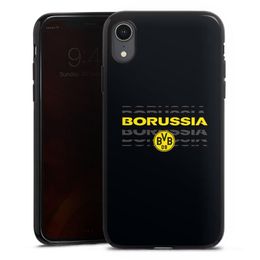 DeinDesign iPhone Xr Handy Silikon H&uuml;lle Case schwarz Handyh&uuml;lle Official Licensed Product Bvb Borussia Dortmund
