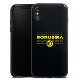 DeinDesign iPhone X Handy Silikon H&uuml;lle Case schwarz Handyh&uuml;lle Official Licensed Product Bvb Borussia Dortmund