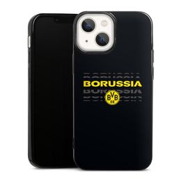 DeinDesign iPhone 13 Mini Handy Slim Case extra d&uuml;nn Silikon Handyh&uuml;lle schwarz H&uuml;lle Official Licensed Product Bvb Borussia Dortmund Silikon Slim Case