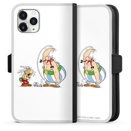 DeinDesign iPhone 11 Pro Handy Klapph&uuml;lle Handyh&uuml;lle aus Kunst Leder schwarz Flip Case Obelix Official Licensed Product Asterix Sideflip mit Lasche