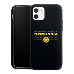 DeinDesign iPhone 12 Handy Premium Silikon H&uuml;lle Handyh&uuml;lle schwarz Case Official Licensed Product Bvb Borussia Dortmund Silikon Premium Case