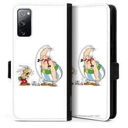 DeinDesign Galaxy S20 Handy Klapph&uuml;lle Handyh&uuml;lle aus Kunst Leder schwarz Flip Case Obelix Official Licensed Product Asterix Sideflip mit Lasche