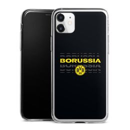 DeinDesign iPhone 11 Handy Slim Case Silikon Handyh&uuml;lle transparent H&uuml;lle extra d&uuml;nn Bvb Official Licensed Product Borussia Dortmund Silikon Slim Case