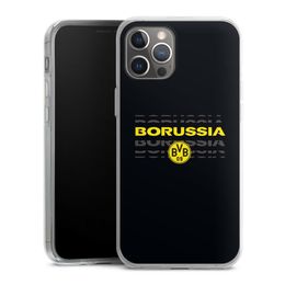 DeinDesign iPhone 12 Pro Max Handy Silikon H&uuml;lle Case transparent Handyh&uuml;lle Official Licensed Product Bvb Borussia Dortmund Silikon Case