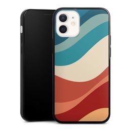 DeinDesign iPhone 12 mini Handy Slim Case extra d&uuml;nn Silikon Handyh&uuml;lle schwarz H&uuml;lle Colour Wave Ombre Silikon Slim Case