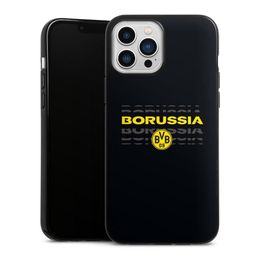 DeinDesign iPhone 13 Pro Max Handy Silikon H&uuml;lle Case schwarz Handyh&uuml;lle Official Licensed Product Bvb Borussia Dortmund