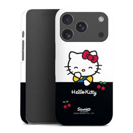 DeinDesign iPhone 17 Pro Handy Premium Case Smartphone Handyh&uuml;lle Schutzh&uuml;lle gl&auml;nzend Hello Kitty Cherry Official Licensed Product Premium Case