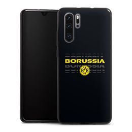 DeinDesign Huawei P30 Pro Handy Silikon H&uuml;lle Case schwarz Handyh&uuml;lle Official Licensed Product Bvb Borussia Dortmund