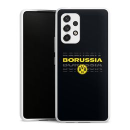 DeinDesign Galaxy A53 5G Handy Silikon H&uuml;lle Case wei&szlig; Handyh&uuml;lle Bvb Official Licensed Product Borussia Dortmund Silikon Case
