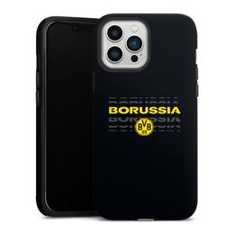 DeinDesign iPhone 13 Pro Max Handy Panzer Handyh&uuml;lle robuste Outdoor H&uuml;lle Schutzh&uuml;lle matt Official Licensed Product Bvb Borussia Dortmund Tough Case