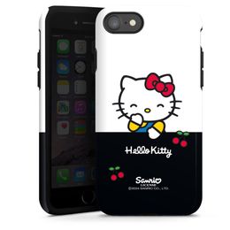 DeinDesign iPhone SE (2020) Handy Panzer Handyh&uuml;lle robuste Outdoor H&uuml;lle Schutzh&uuml;lle gl&auml;nzend Official Licensed Product Cherry Hello Kitty Tough Case