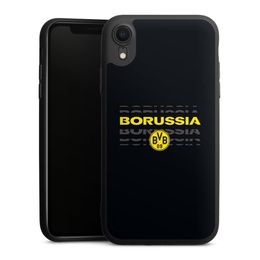 DeinDesign iPhone Xr Handy Premium Silikon H&uuml;lle Handyh&uuml;lle schwarz Case Official Licensed Product Bvb Borussia Dortmund Silikon Premium Case