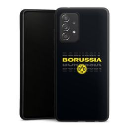 DeinDesign Galaxy A52s 5G Handy Premium Silikon H&uuml;lle Handyh&uuml;lle schwarz Case Official Licensed Product Bvb Borussia Dortmund Silikon Premium Case
