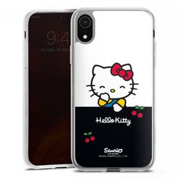 DeinDesign iPhone Xr Handy Silikon H&uuml;lle Case transparent Handyh&uuml;lle Hello Kitty Cherry Official Licensed Product Silikon Case
