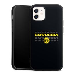DeinDesign iPhone 12 mini Handy Premium Silikon H&uuml;lle Handyh&uuml;lle schwarz Case Official Licensed Product Bvb Borussia Dortmund Silikon Premium Case