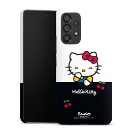 DeinDesign Galaxy A53 5G Handy Premium Case Smartphone Handyh&uuml;lle Schutzh&uuml;lle matt Official Licensed Product Cherry Hello Kitty Premium Case