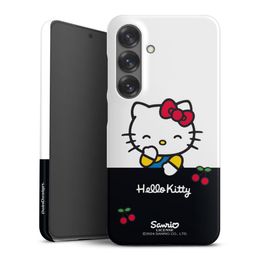 DeinDesign Galaxy S25 Handy Premium Case Smartphone Handyh&uuml;lle Schutzh&uuml;lle gl&auml;nzend Hello Kitty Cherry Official Licensed Product Premium Case