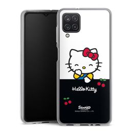 DeinDesign Galaxy A12 Handy Silikon H&uuml;lle Case transparent Handyh&uuml;lle Official Licensed Product Cherry Hello Kitty Silikon Case