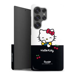 DeinDesign Galaxy S25 Ultra Handy Premium Case Smartphone Handyh&uuml;lle Schutzh&uuml;lle gl&auml;nzend Hello Kitty Cherry Official Licensed Product Premium Case