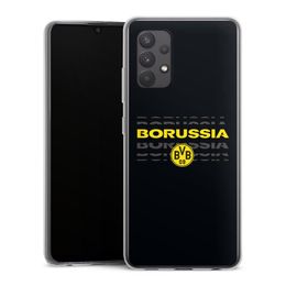 DeinDesign Galaxy A32 4G Handy Silikon H&uuml;lle Case transparent Handyh&uuml;lle Official Licensed Product Bvb Borussia Dortmund Silikon Case