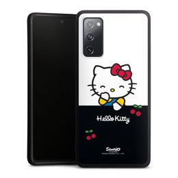 DeinDesign Galaxy S20 FE 5G Handy Premium Silikon H&uuml;lle Handyh&uuml;lle schwarz Case Official Licensed Product Hello Kitty Cherry Silikon Premium Case